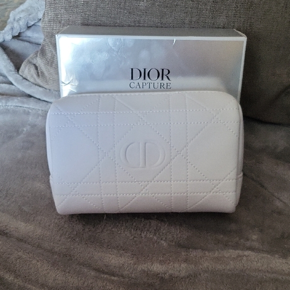 Dior | Bags | New In Box Dior White Quilted Cosmetic Case | Poshmark